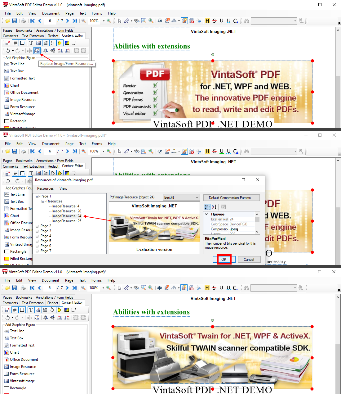 PDF: Редактирование содержимого PDF страницы в WinForms просмотрщике ...